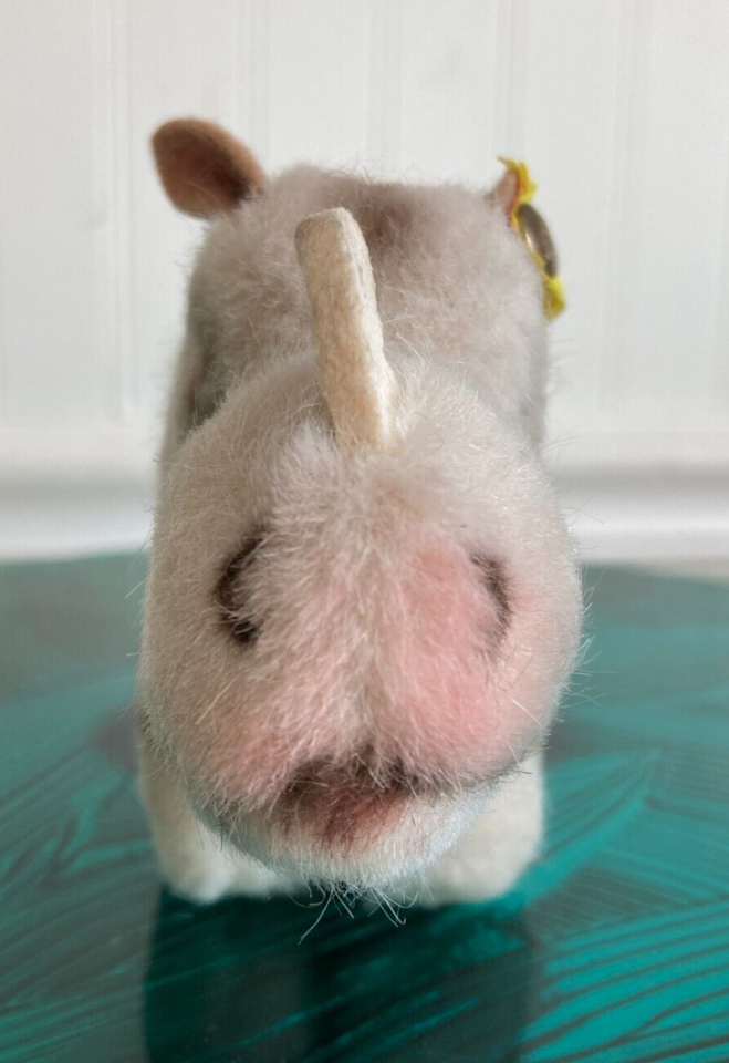 Rhino Rhinoceros Nosy Steiff Vintage Plush 1451/09 Button Ear Tag ...