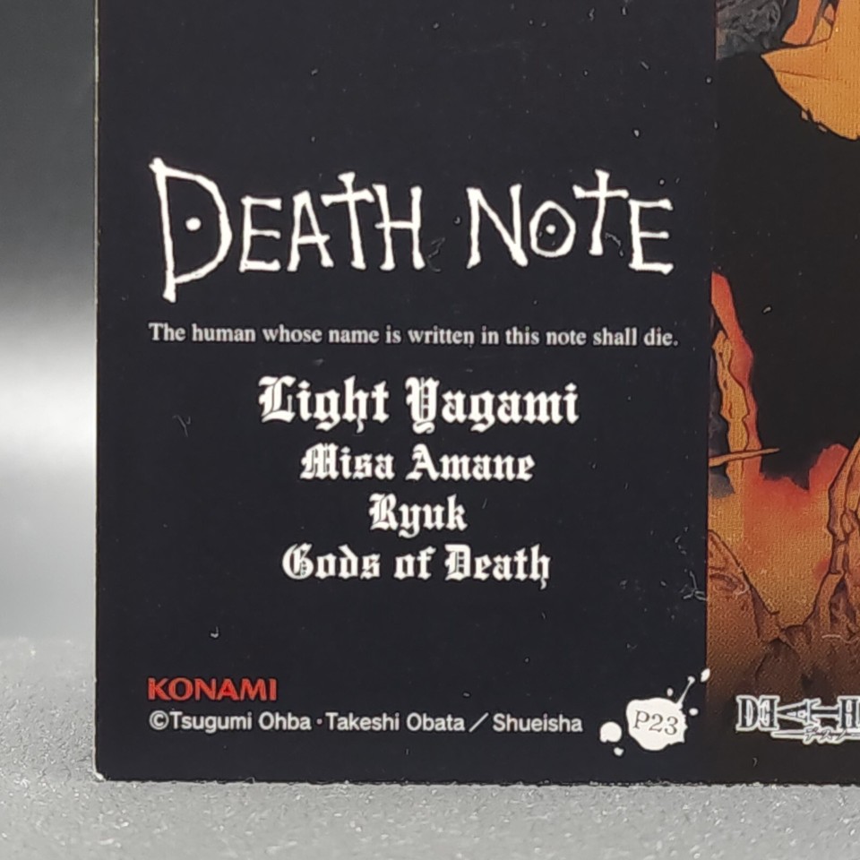 Light Yagami Misa Amane Ryuk Death Note Card TCG P23 KONAMI Japanese F ...