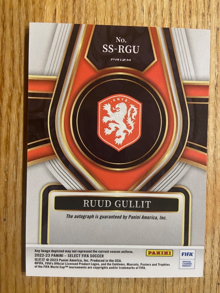 2022-23 Select Ruud Gullit Autograph Blue Pulsar Netherlands Panini ...