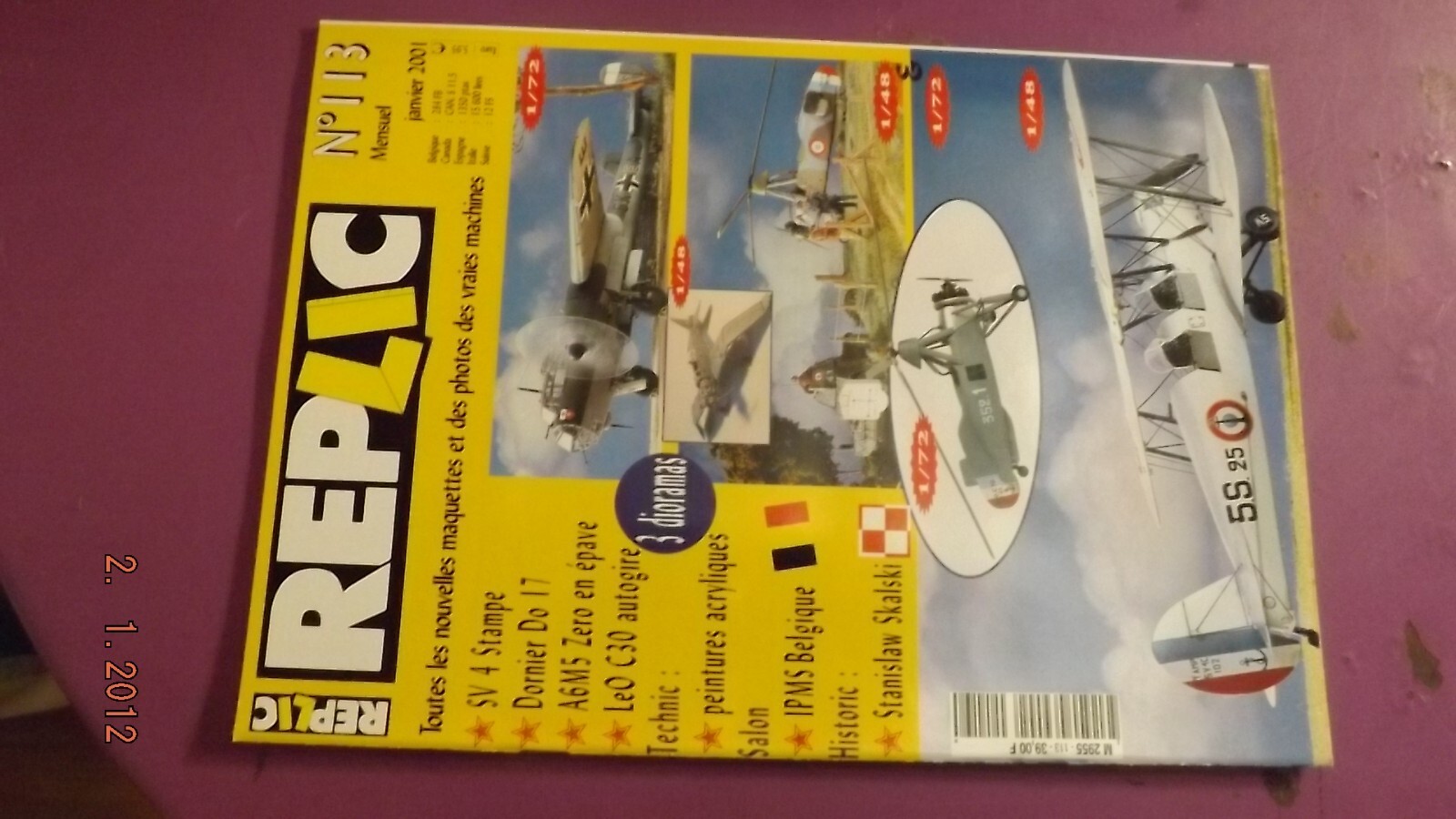 T.0 Revue Replic N°113 SV 4 Stampe / Dornier Do 17 / A6M5 Zero / LeO ...