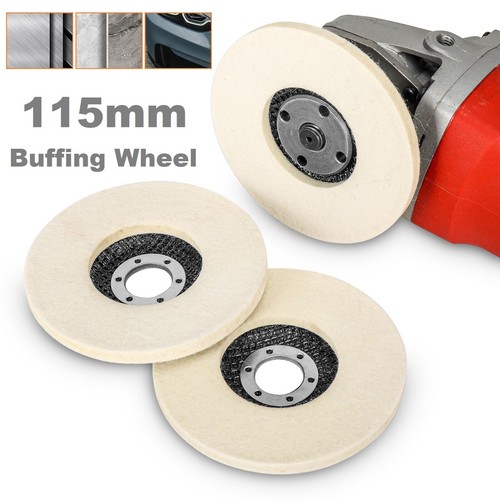 115mm 4.5" Felt Wool Buffing Polishing Wheel Abrasive Discs For Angle ...