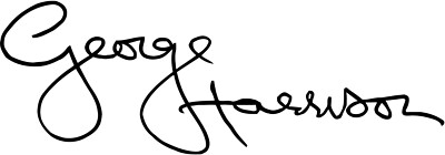 George Harrison Autograph Signature VINYL DECAL Bumper Sticker the ...
