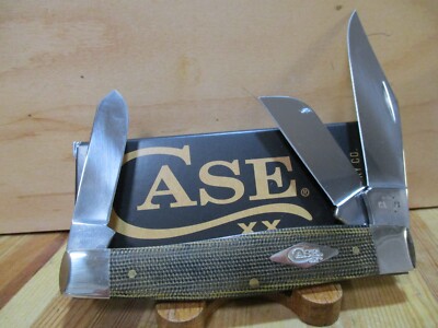 New Case USA Canvas Micarta Stockman 10375 Folding Pocket Knife (2023 ...