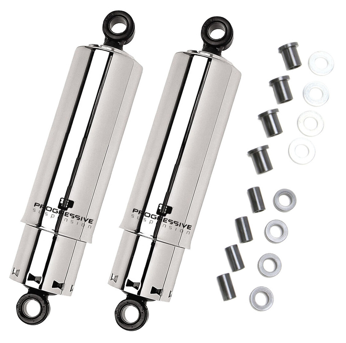 Progressive 412 Series Motorcycle Chrome Covered 11" Rear Shocks (412 ...