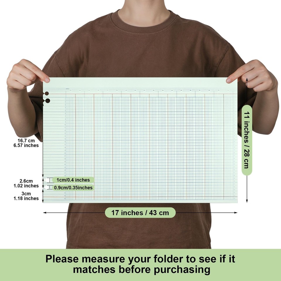 100 Pcs 30 Columns Accounting Ledger Book Columnar Pad Sheet Ruled ...