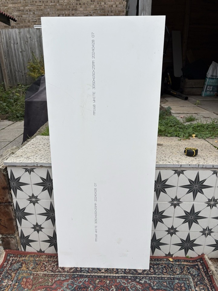 Minerva white Solid Surface Worktop. Compact Laminate. Bathroom/ Kitchen | eBay UK