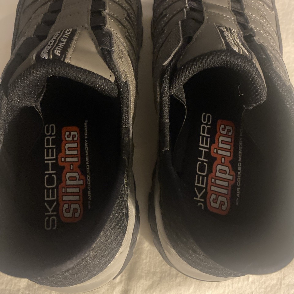 Skechers After Burn Mens Size 9 Black Gray Walking Running Shoes ...