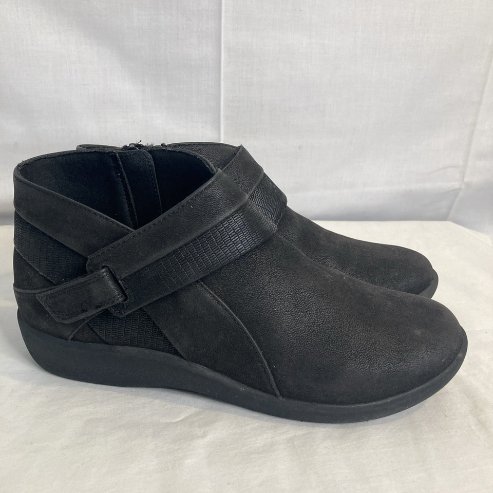 Cloudsteppers by Clarks Boots Womens 8.5 Sillian Rani Bootie Black ...