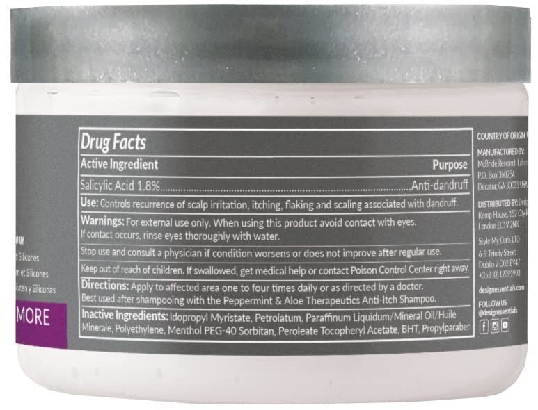 Design Essentials Therapeutics Anti-Itch Hair Scalp Treatment Dandruff ...