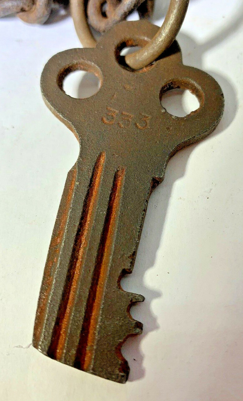 Alcatraz Island Prison Guard Iron Cell Key Tag & Solid Brass Whistle ...