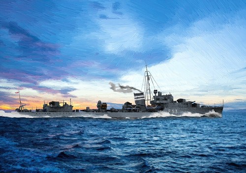 HMS JANUS WW2 - LIMITED EDITION ART | eBay