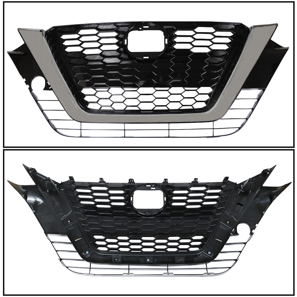 Front Upper Chrome Black Factory Style Grille For Nissan Altima 2019 ...
