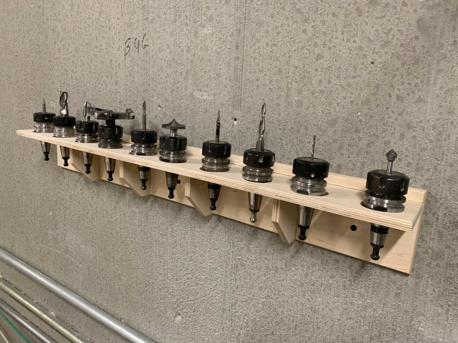 Collet Tool Holder 10-Slot Garage Storage Rack Wood Shelf Organizer | eBay