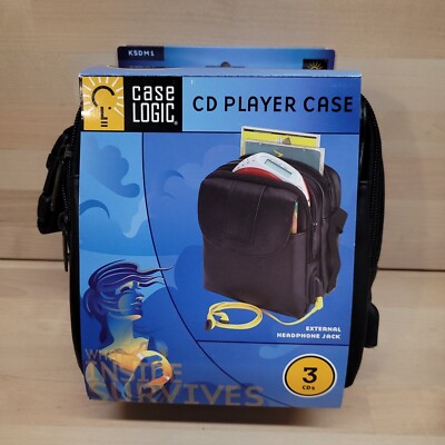 Case Logic CD Player Case 3 Disc Capacity External Headphone Jack KSDM1 ...