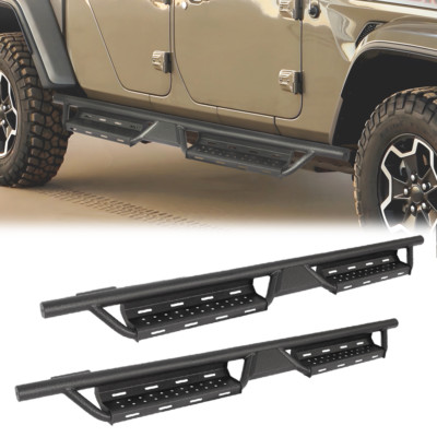 For 2020-2024 Jeep Gladiator JT 4 Door Steel Side Step Nerf Bars ...