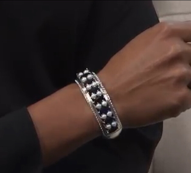 Nicky Butler Sterling Silver Onyx & Pearl 7-1/2" Cuff Bracelet NWT | eBay
