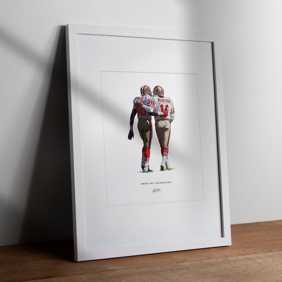 Joe Montana Jerry Rice Poster San Francisco 49ers Football 8x10 Print ...