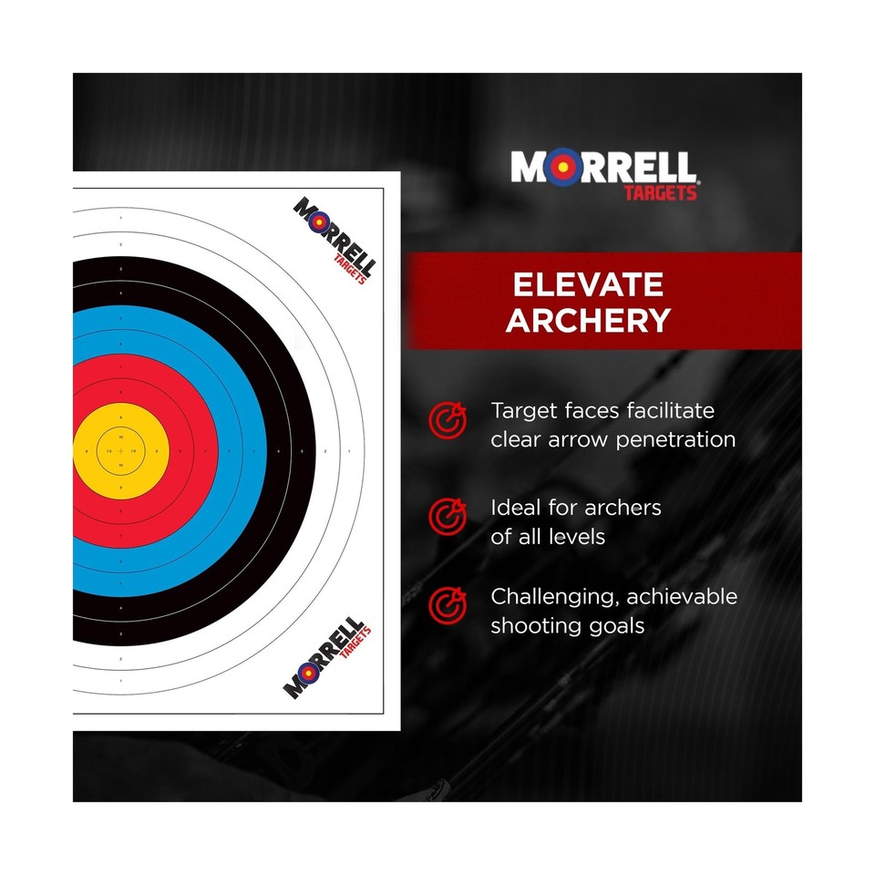 Morrell Targets 80 Cm Paper Archery Target Face with Heavy Card Stock ...
