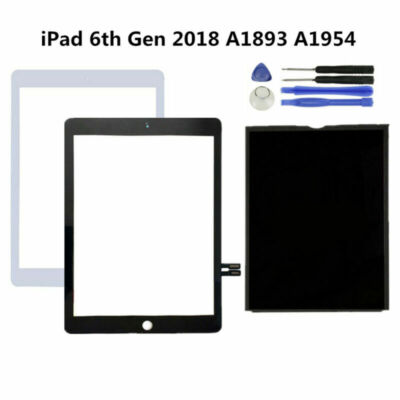 9For iPad 6th Gen 2018 A1893 A1954 LCD Touch Panel Display Digitizer ...