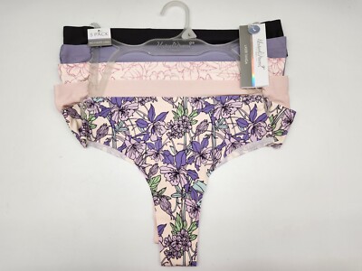 UNDERWHERE? 5-Pack Women's Large XLarge Lasercut No Panty Lines Tanga ...