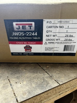 JDS-2244 Folding Infeed/outfeed Tables | eBay