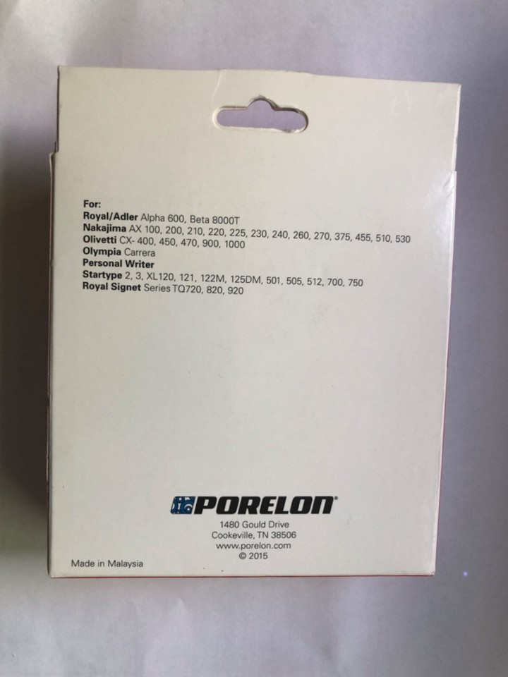 NIB Porelon Correctable Ribbon Royal/Adler Alpha 600 2-pack Item 11473 ...