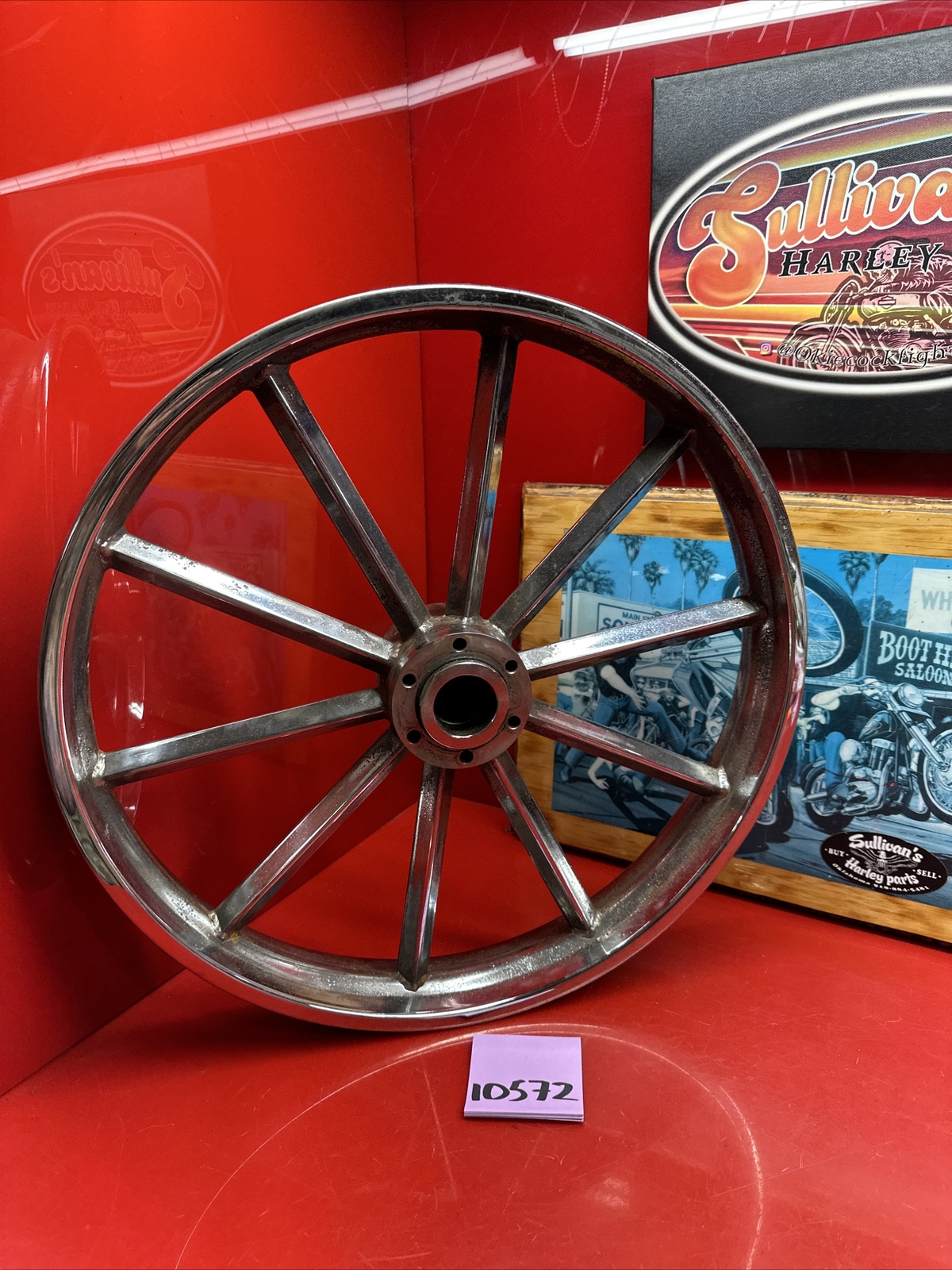 Harley Honda Cb750 Chopper Vintage Invader 10 Spoke Front Mag Wheel ...