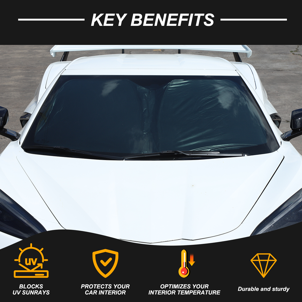 Car Front Windshield Visor SunShade Custom Made Sun Shade For Corvette ...