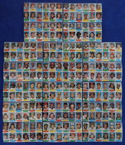 1974 TOPPS STAMPS BASEBALL LOT OF 19 PANELS (228 STAMPS) WITH STARS ...