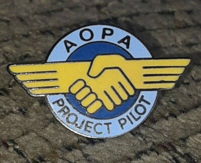 AOPA Project Pilot Plane Aviation Pin VINTAGE Estate sale find BLUE ...