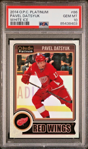 2014 O-Pee-Chee Platinum Pavel Datsyuk White Ice /199 #86 PSA 10 GEM ...