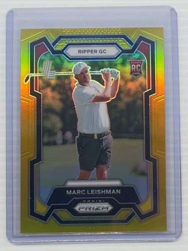 2024 Panini Prizm LIV Golf Marc Leishman Gold Prizm Rookie Card RC #01/ ...