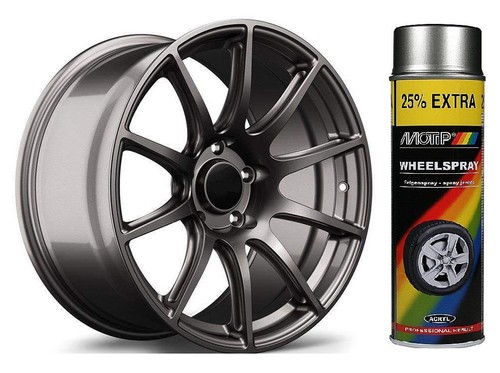 suits VOLKSWAGEN Gloss GREY Alloy Wheel Restoration Spray Paint 500ml ...