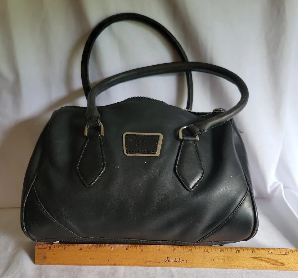 Vtg Wilsons Leather Doctor Handbag Women Large Black Satchel Purse ...