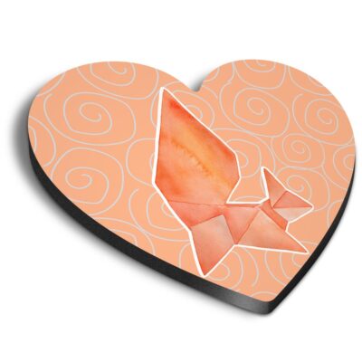 1x Heart Fridge MDF Magnet Squirrel Origami Animal Watercolor #59762 ...