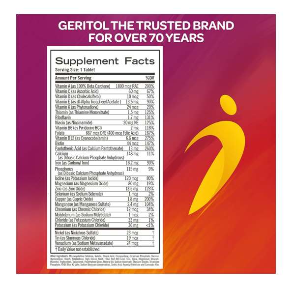 Geritol Multivitamin Nutritional Support Tablets- 100 count | eBay