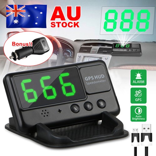 GPS Speedometer Speedo Projector Car Truck Speed Warning Heads Up ...