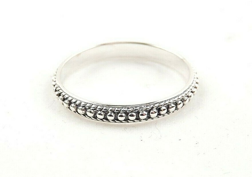 Sterling Silver Textured 3 mm Wide Band Ring - Free Gift Packaging | eBay