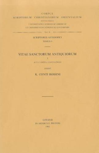 Corpus Scriptorum Christianorum Orientalium Ser.: Vitae Sanctorum ...