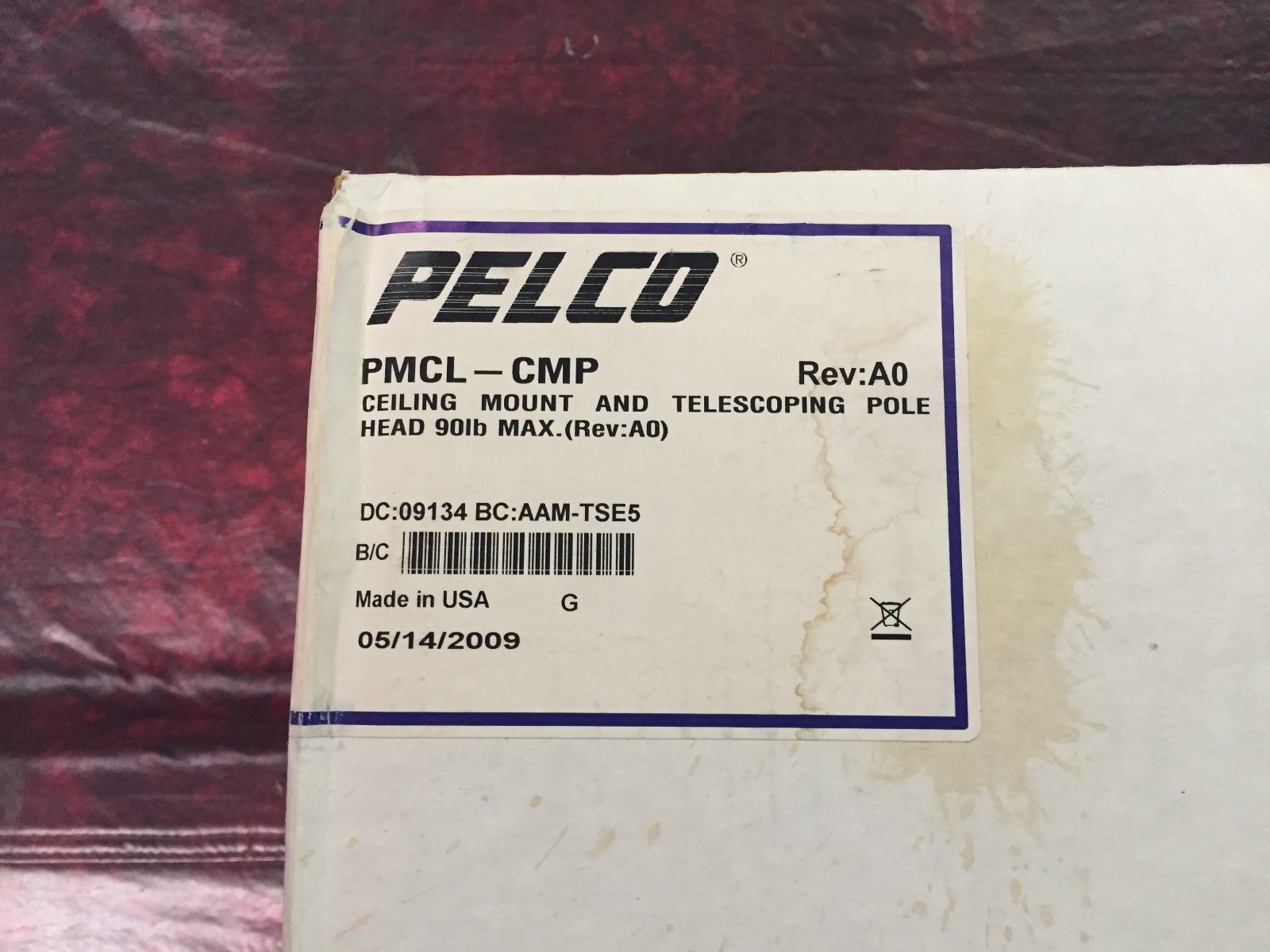 Pelco PMCL-CMP Ceiling mount and telescoping pole. for sale online | eBay