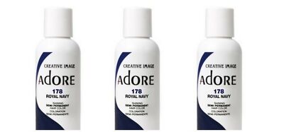 BL Adore Semi-Permanent Haircolor #178 Royal Navy 4 oz - THREE PACK | eBay