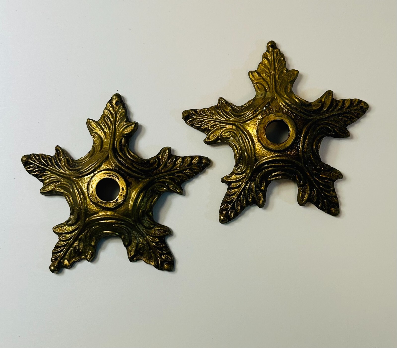 Fancy Decorative Brass 5 Holes 3 1/4" Bobeche Chandelier Lamp Part ...