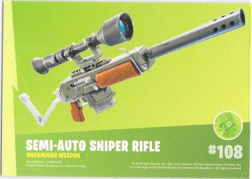 Carte - Fortnite - Common - Semi Auto Sniper Rifle - N°108 - 2019 | eBay