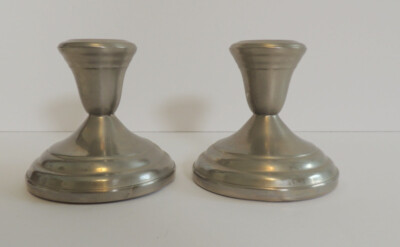 Vintage Pewterlite FB Rogers 2 Pewter Candle Holders | eBay