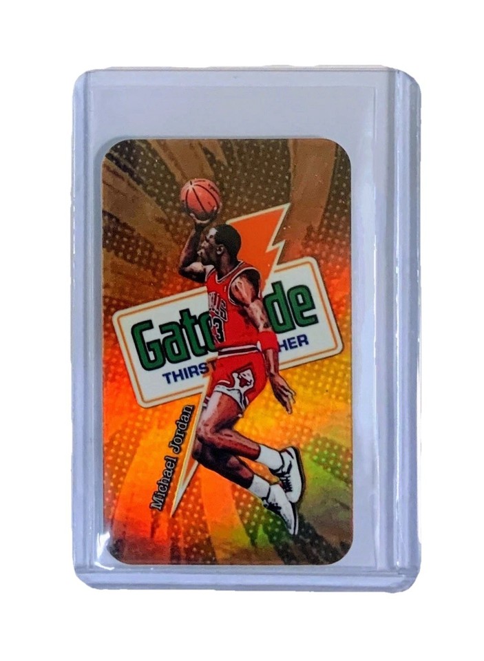 Michael Jordan 1991 Gatorade Orange Refractor Promo Tobacco Card ...
