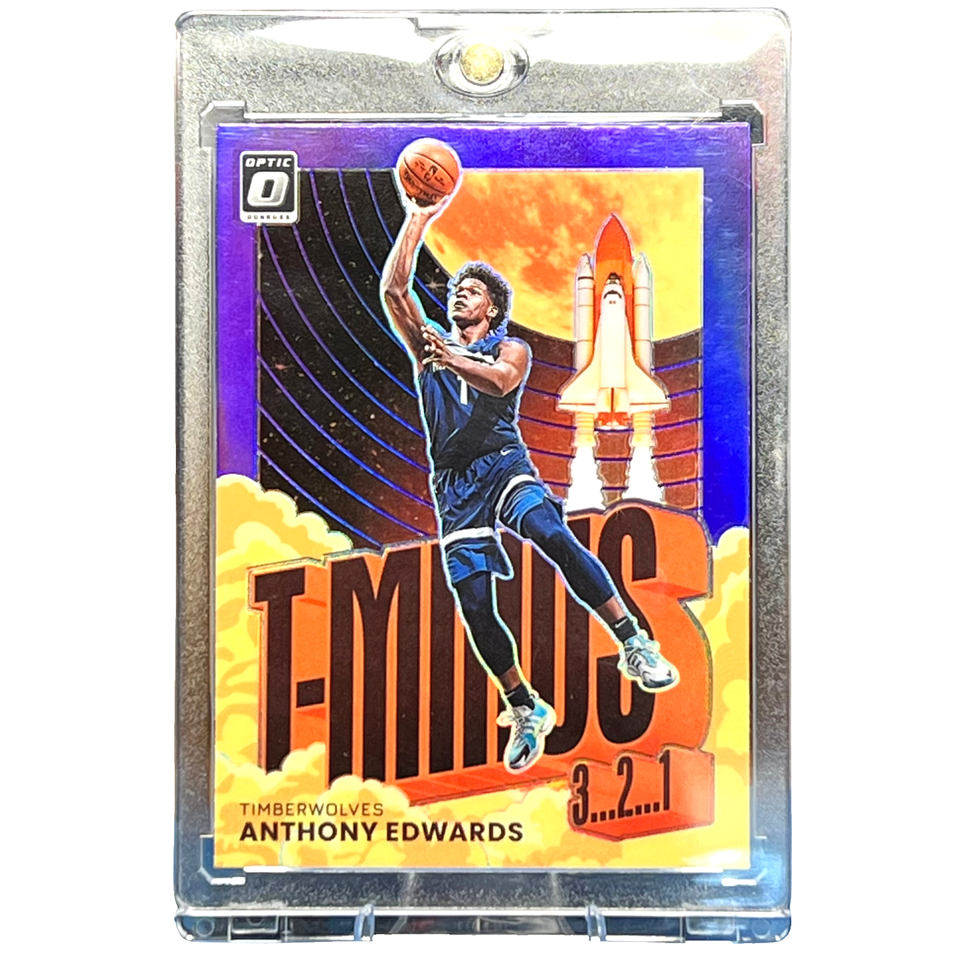 2021-22 Donruss Optic T-Minus Anthony Edwards Purple Prizm #11 ...