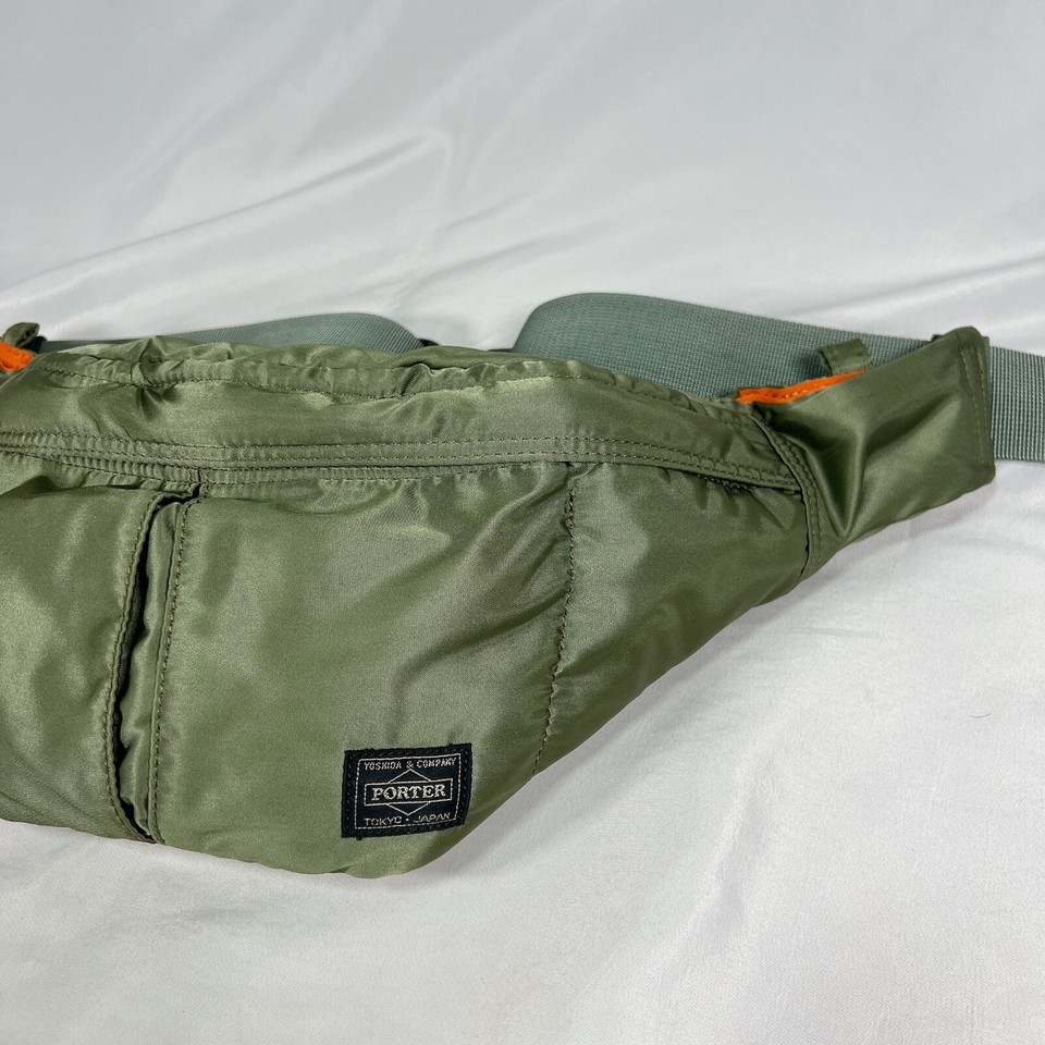 Yoshida Porter Tanker Waist Bag(L) Shoulder bag Sage Green Good Condition!! | eBay