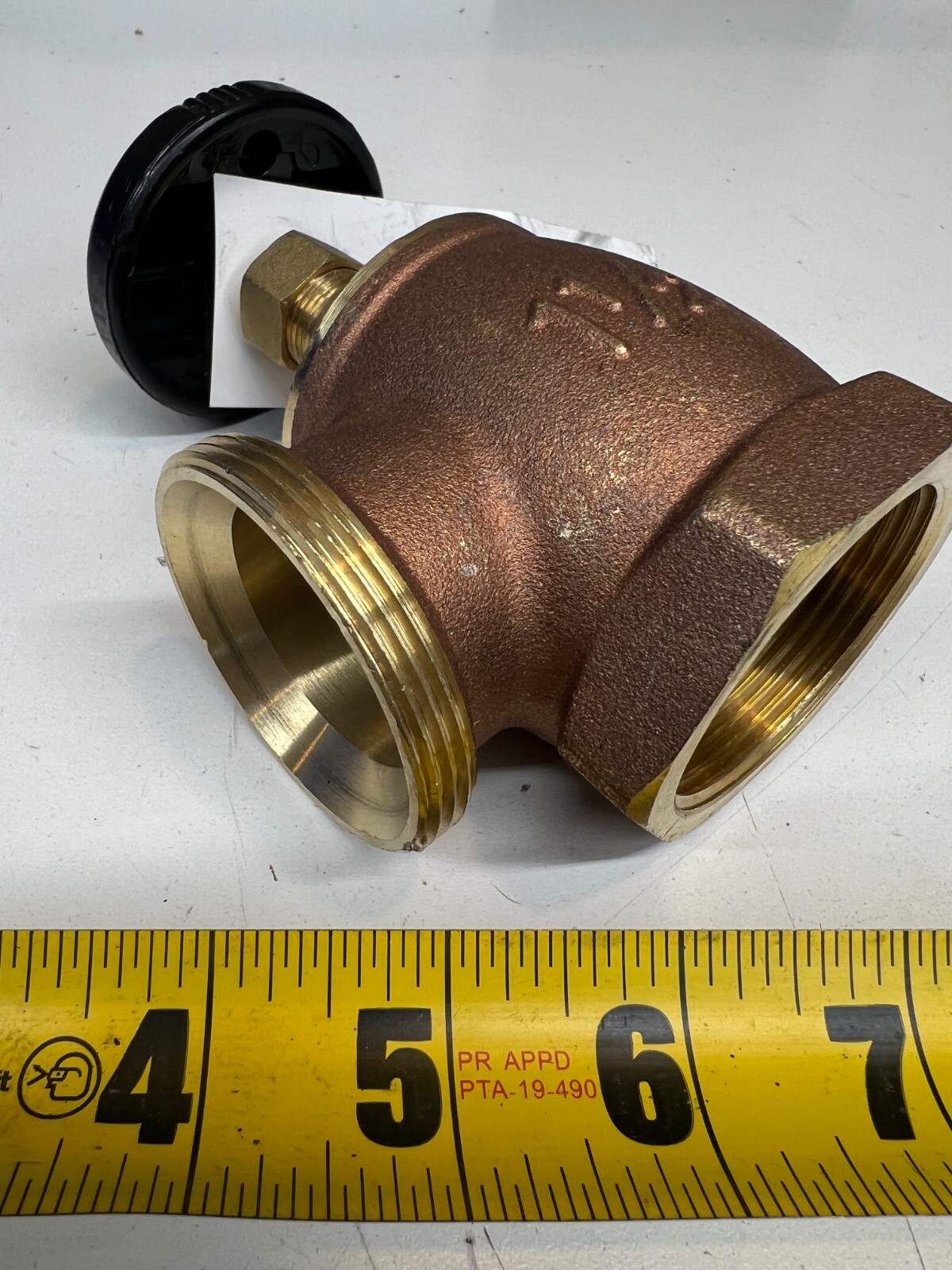 1-1/2" Everflow 48112 Brass Radiator Steam Valve Angled Tailpiece and ...