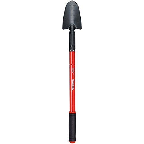 Strong Trowel, lightweight Steel handle adjusts from 18" to 34", Black ...