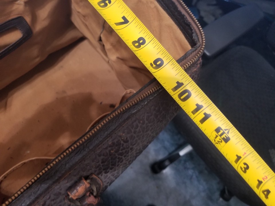 Antique Cowhide Leather Medical Doctor Doctors Medicine Bag Suitcase ...